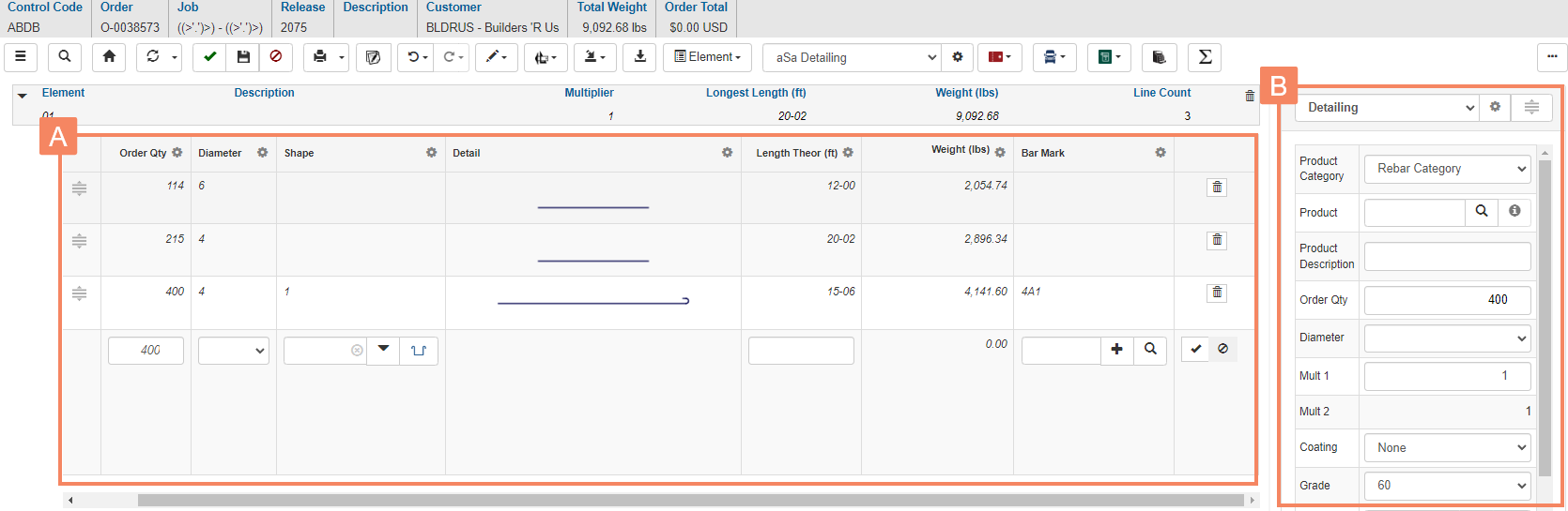Working with the Grid and Right Menu